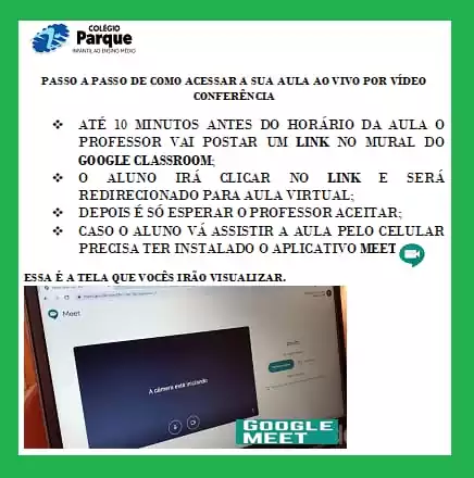 Sala de Aula Virtual - Colegio Parque